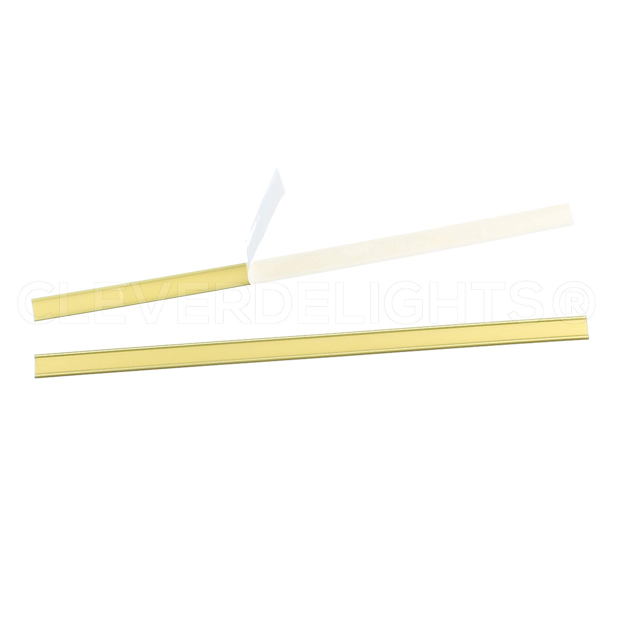 CleverDelights Peel and Stick Tin Ties - 7 Inch - Gold - 100 Pack