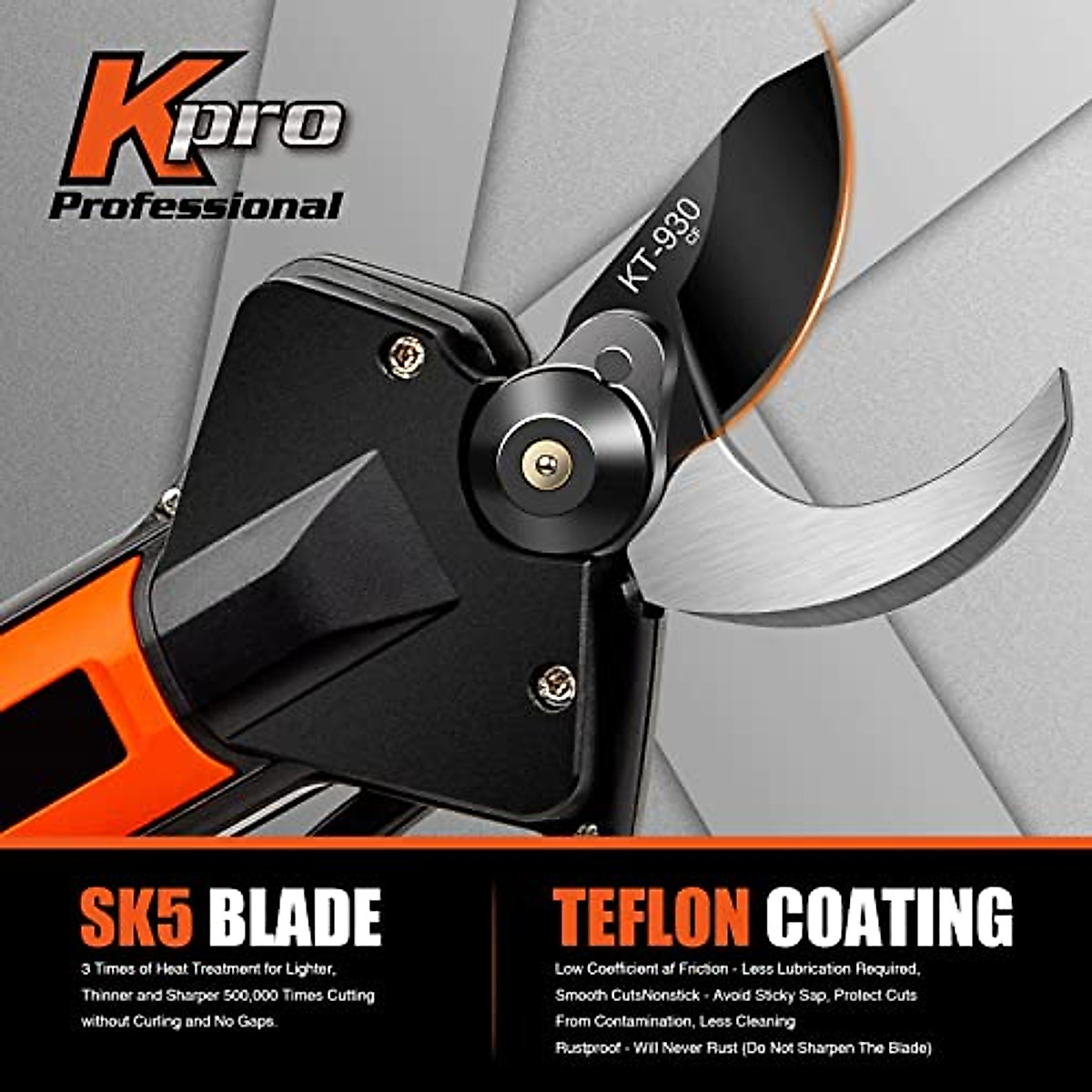 Kebtek Electric Pruning Shears Professional Cordless Pruning Shears for Gardening Battery Operated Pruning Shears with 2 PCS Rechargeable Battery 5000 Cut Single Charge 30mm (1.2") Cutting Diameter