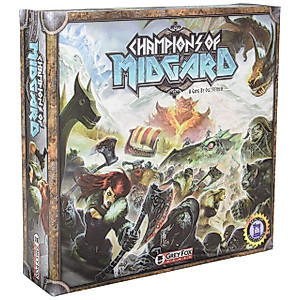 Grey Fox Games Champions of Midgard Strategy Board Game, 60-90 Minute Playing time, Ages 10 and up, 2-4 Players, Dice-Driven Combat to Gain The Most Glory & Become The Next Jarl