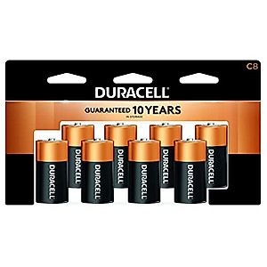 Duracell - CopperTop C Alkaline Batteries with recloseable package - long lasting, all-purpose C battery for household and business - 8 count