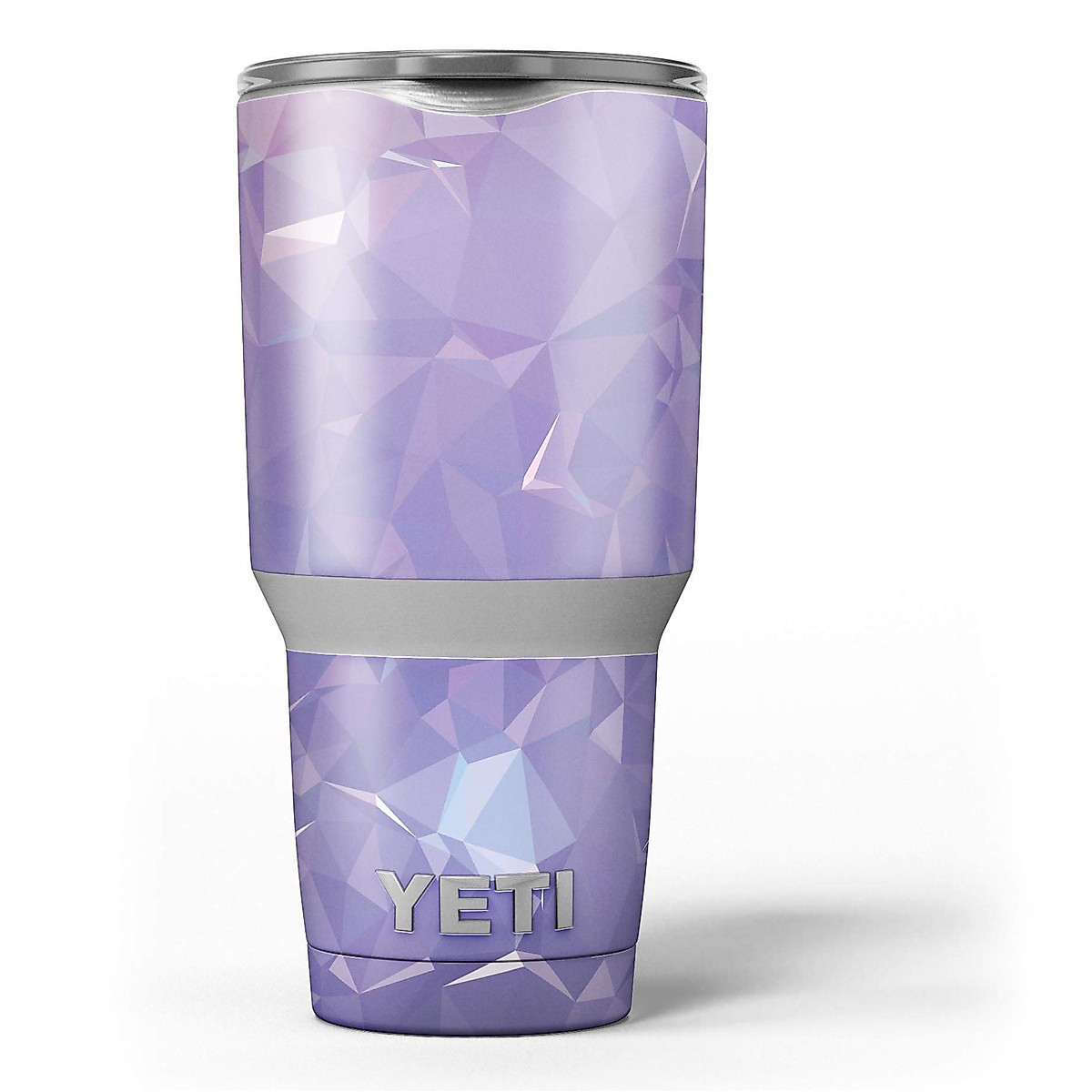Design Skinz Light Purple Geometric V13 - Skin Decal Vinyl Wrap Kit Compatible with The Yeti Rambler Cooler Tumbler Cups