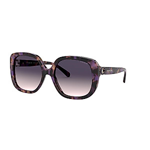 Coach HC8292 Sunglasses, Purple Tortoise/Purple Pink Gradient, 56 mm
