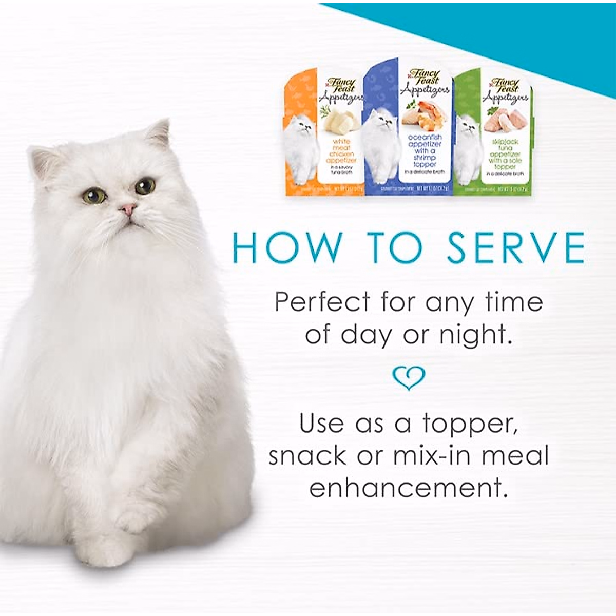 Fancy Feast Appetizers Gourmet Cat Complement Bundle 10 Can in Total, 2 Each: Salmon, Tuna, Chicken, Oceanfish and Skipjack Tuna (1.1 Oz) Plus a Noisy Cat Toy Ball and Magnet