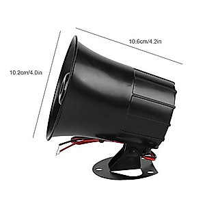 Tokatuker Wired Alarm Siren Horn 15W DC 6 to 12V Security Siren with Bracket for Home Security Alarm System