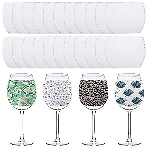 Bulk Sublimation Blank Wine Glass Sleeve Neoprene Wine Glass Sleeve Sublimation Neoprene Insulator Cover for Wine Glass Sublimation Ornaments Supplies