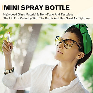 Csdtylh Mini Spray Bottle 5ml, Refillable Glass Spray Bottle, Glass Bottle Atomizer, Perfume Mouthwash Atomizer for Cleaning 5ml Refillable Container for Travel, Essential Oils, Perfume 60 Pcs, 5ml