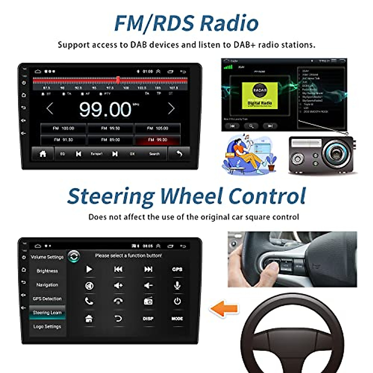 Android 11 Car Stereo for Hyundai Elantra 2012 2013 with Wireless Apple Carplay Android Auto, 9 ’’ 1+16 Touch Screen in Dash GPS Radio with Navi WiFi Bluetooth FM RDS HiFi SWC + AHD Backup Camera