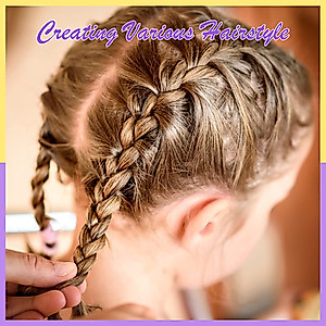 Colored Rubber Hair Bands, TsMADDTs 1500PCS No-Damage Hair Ties for Kids' Braids (1.3mm x 20mm)