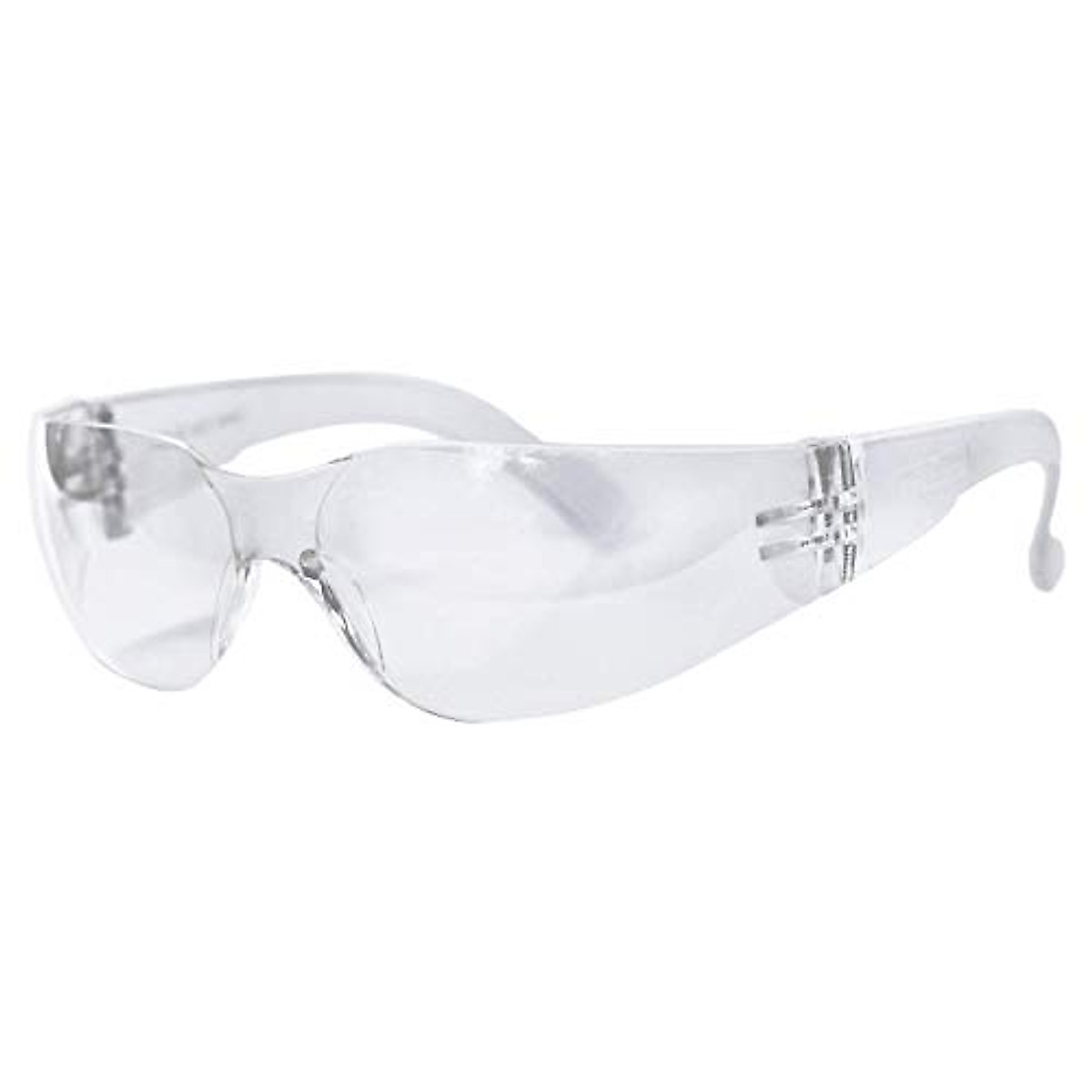 BISON LIFE Safety Glasses, One Size, Clear Protective Polycarbonate Lens, 12 per Box (1 box)