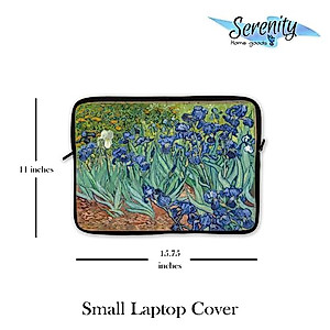 Van Gogh Irises Laptop Tablet Pouch Sleeve | Protective Electronics Case | Neoprene Soft Padded Carrying Bag With Zipper
