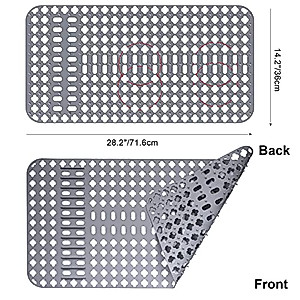 Shearable Silicone Sink Mats Protectors for Kitchen Sink 28.2''x 14.2'' Kitchen Sink Mat Grid for Bottom of Farmhouse Stainless Steel Porcelain Sink No-Slip Heat-Resistant Kitchen Sink Grid Accessory