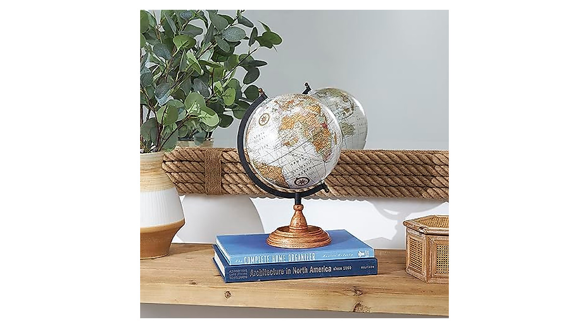 Deco 79 Mango Wood Globe - Elegant Home Decor