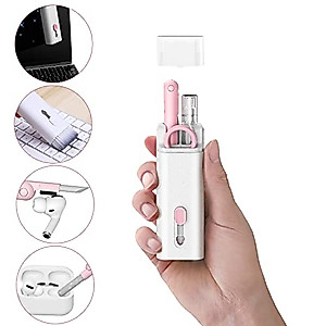 Laptop Cleaner, 7 in 1 Keyboard Cleaner Set, Computer MacBook Earphone Cleaning Kit, Tablet and Screen Dust Brush Including Soft Sweep, Swipe, 3 in 1 Airpod Cleaner Pen, Key Puller and Spray Bottle