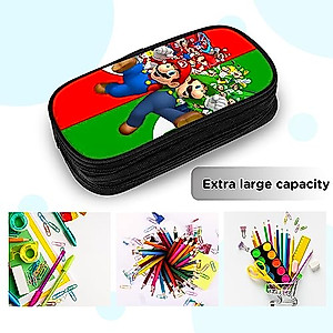 bizzico 3PCS Set Game Backpack with Lunch Box, Cartoon Laptop Bag with Lunch Bag, Stylish Daypack Classic 17inch Shoulders Backpack