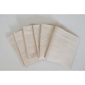 Buttons Unbleached Organic Cotton Birdseye Flat Diapers - 6 Pack