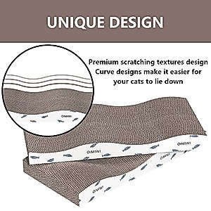 Cat Scratcher 2 PCS Pad, Cardboard with Premium Reversible Scratch Textures Design Wide Durable Scratching Pad