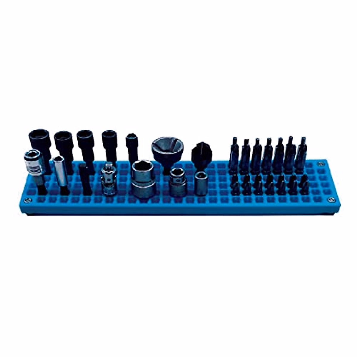Organizer Genie ® - One Blue Slim Pegboard to organize your Sockets, Wrenches, Pliers, Screwdrivers, Bits and All Other Tools