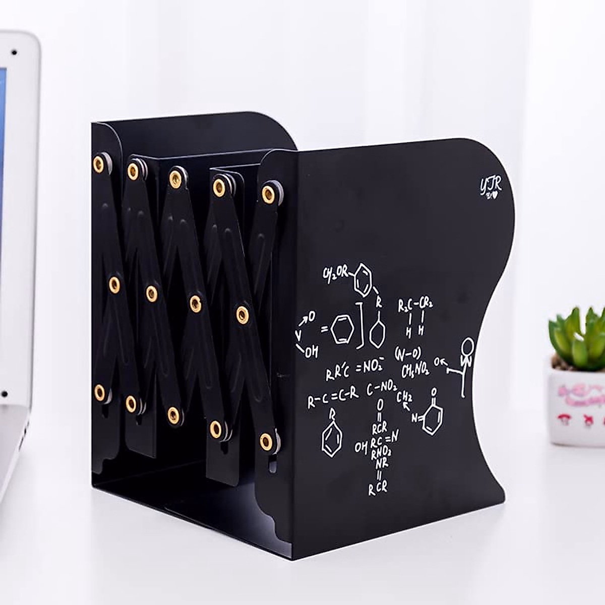 Telescopic Book Stand Retractable Medium-Sized Folding Book Clip Book by bookend Three-Column Large Student Cartoon Creative Thickening