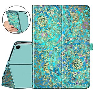 Fintie Case for All-New Amazon Fire HD 10 and 10 Plus Tablet (13th/11th Generation, 2023/2021 Release) - [Flex Stand] Premium Vegan Leather Multi-Angle Folio Cover, Shades of Blue