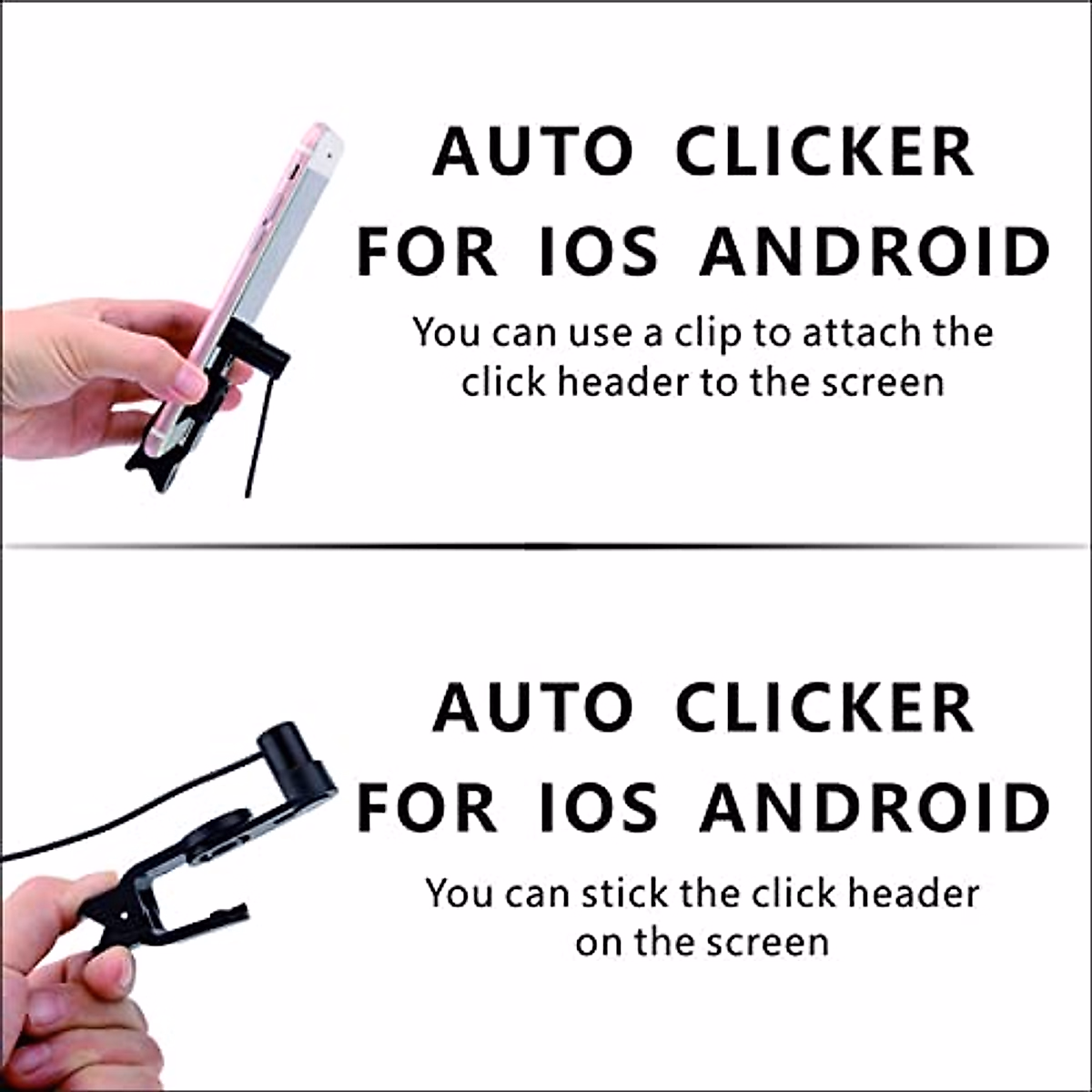 Auto Clicker for iPhone iPad：Screen Device Automatic Tapper for Android IOS，Simulated Finger Continuous Clicking, Adjustable Speed Physical Clicker，Suitable for Games, Live Broadcasts Likes, Reward Tasks（1 Second Fastest 33 Times） (A1)