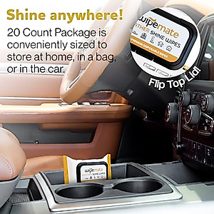 Premium Leather Cleaning Wipes, Leather Conditioner Wipes for Auotmobile, Furniture, Leather Bags, Leather Interiors, Shoes & ALL Other Leather Accessories – 20 Ct