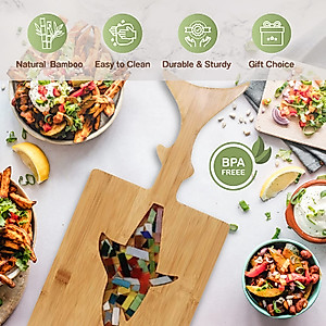 Shark Cootie Charcuterie Board, Because No One Can Say Charcuterie, (16x7.5 in) Cheese Board, Resin Cutting Board with Laser Engraved Pattern, Serving Tray, Funny Housewarming Gift