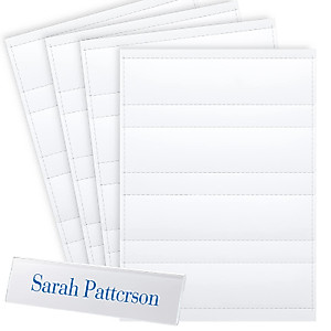 Yexiya Perforated Paper Nameplate Inserts Printable Name Plate Inserts Print or Write Paper Inserts Blank Paper Name Badge Inserts for Business Meetings Corporate Events(30 Pack,8 x 2 Inch)