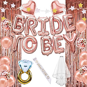 Bachelorette Party Decorations Supplies Bridal Shower Decor Bride Balloons Rose Gold Bachelorette Decorations Bride To Bey Balloons Bachelorette Balloons And Veil Bride To Be Bachlorette Party Naughty