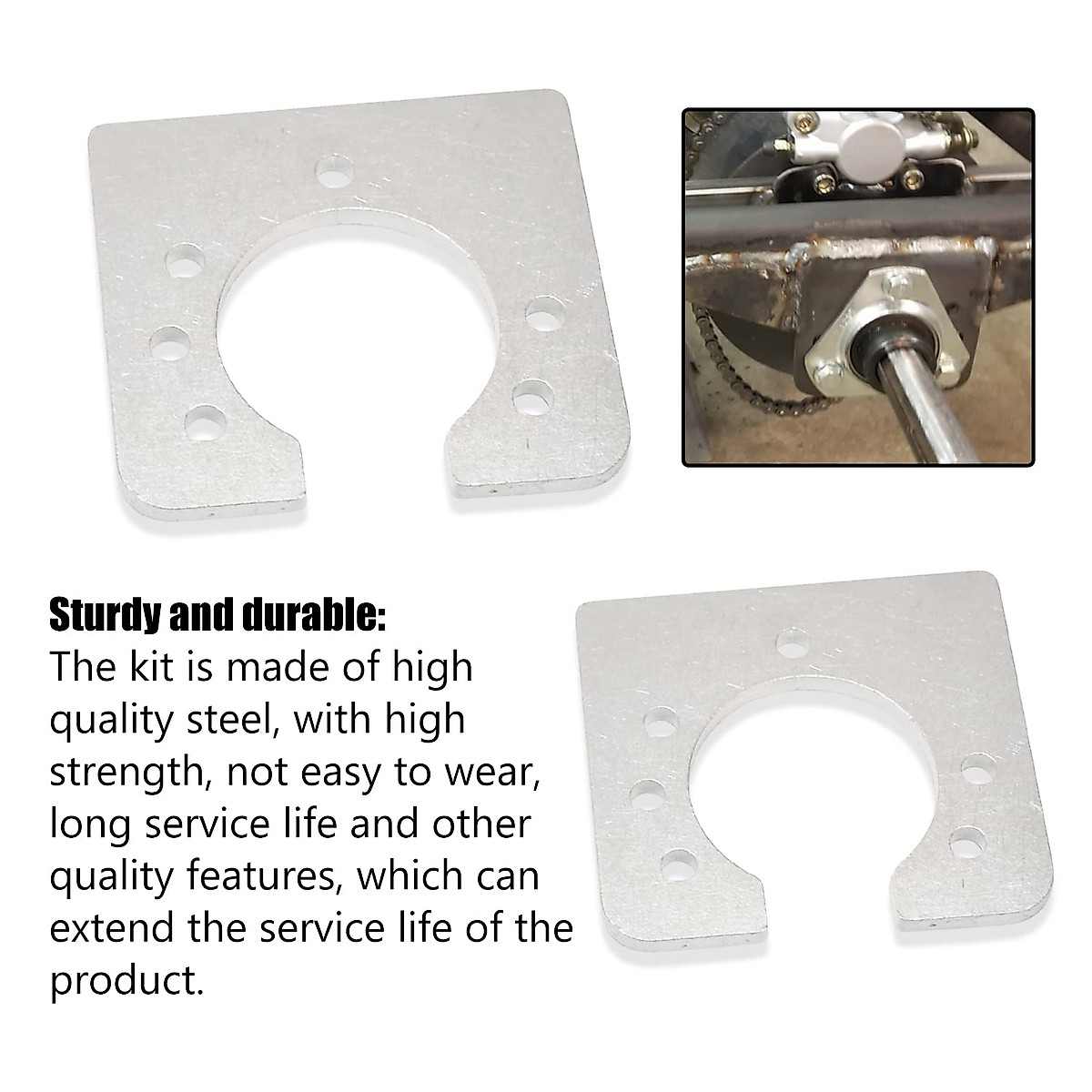 Go-Kart Live Axle Bearing Kit (1 inch) Compatible with Azusa axles, Also for Go Karts Mi-ni Bikes/Trikes/Off Road ATV - Axle with 3-Hole Flangettes