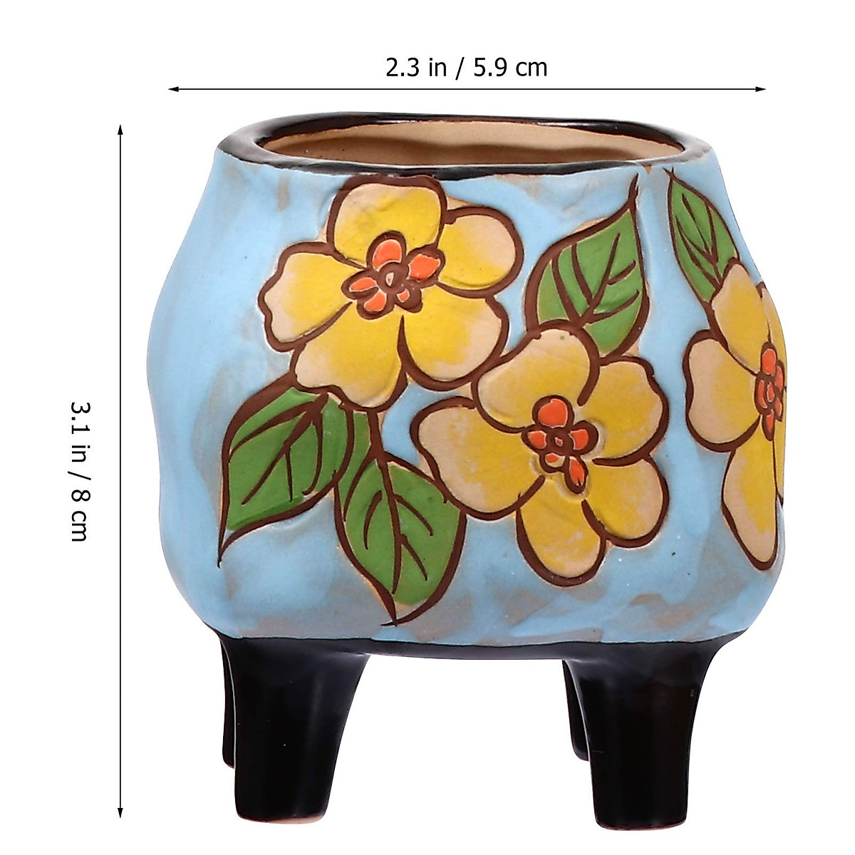 6pcs Hand Plant Planting Base Indoor Random Bonsai Decoration Home Decorative Pots Office Decor Gardening Pot Small Vase Flower Painted for Cactus Containers