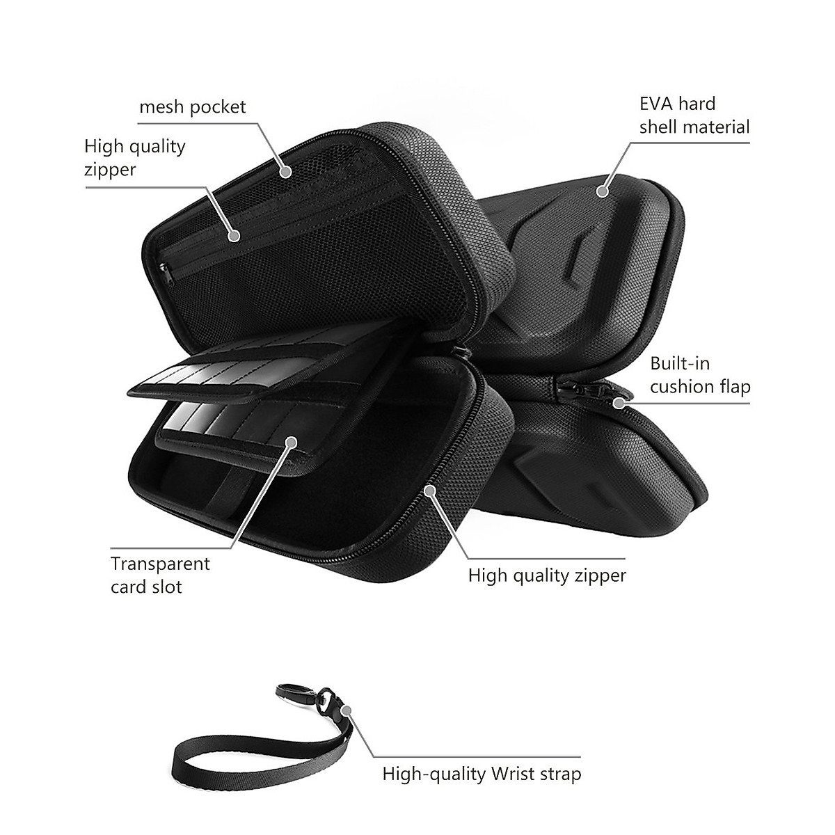 Mumba Carrying Case for Nintendo Switch OLED/Switch, Deluxe Protective Travel Carry Case Pouch for Nintendo Switch Console & Accessories (Black)