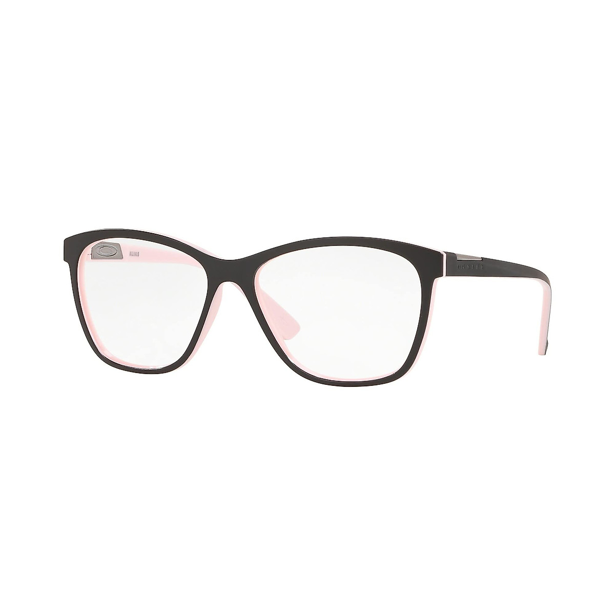 Oakley Women's Ox8155 Alias Butterfly Prescription Eyeglass Frames, Pink Milkshake/Demo Lens, 53 mm