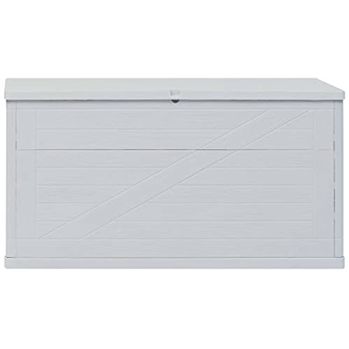 NusGear Garden Storage Box 111 gal Light Gray for Patio Garden Furniture, Outdoor Cushion Storage, Pool Accessories, and Toys