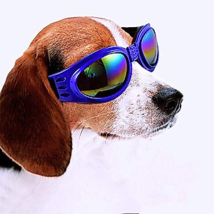 Vedem Dog Sunglasses Eye Wear Protection Pet Goggles Dog Glasses (Blue)