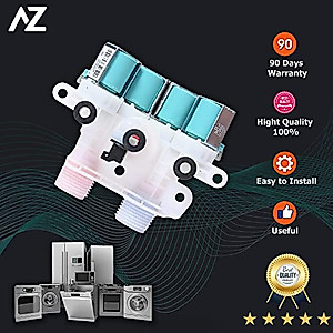 Washer Water Inlet Valve Replace For Whirlpool Cabrio WTW8500DR2 WTW8500DC2 WTW7500GC0 WTW7500GW0 WTW8500DC0 WTW5105HW0 WTW5105HW1 WTW7500GC2 WTW7500GW2 WTW8500DC5 WTW7500GW WTW8500DW WTW8500DW1