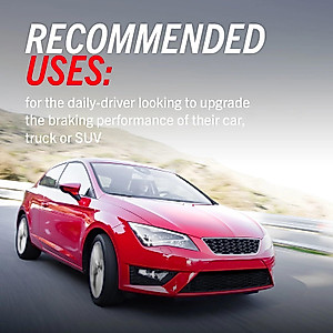 Power Stop K6032 Front Z23 Carbon Fiber Brake Pads with Drilled & Slotted Brake Rotors Kit and 1 Front Sensor Wire