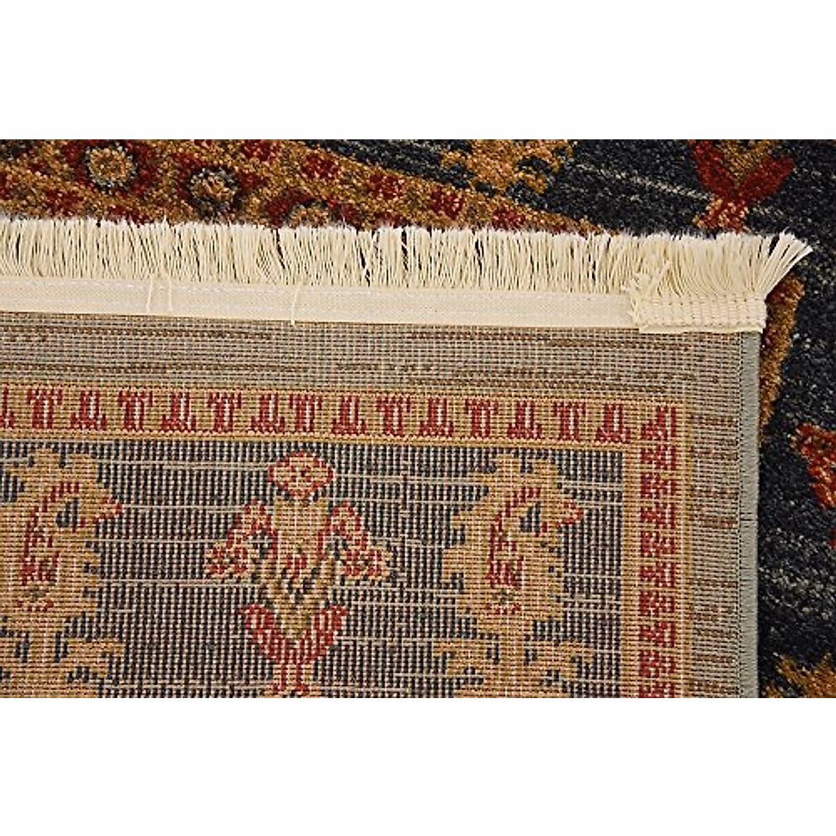 Unique Loom Fars Collection Modern Medallion Tribal Design with Natural Hues Area Rug, 3 ft 3 in x 5 ft 3 in, Light Blue/Navy Blue