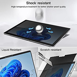 ProCase Microsoft Surface Pro 8 Surface Pro X 13 inch Privacy Screen Protector, Anti-Spy Tempered Glass Ultra Thin Tinted Screen Film Guard for 13.0 Inch Surface Pro 8 Pro X 2021 Release