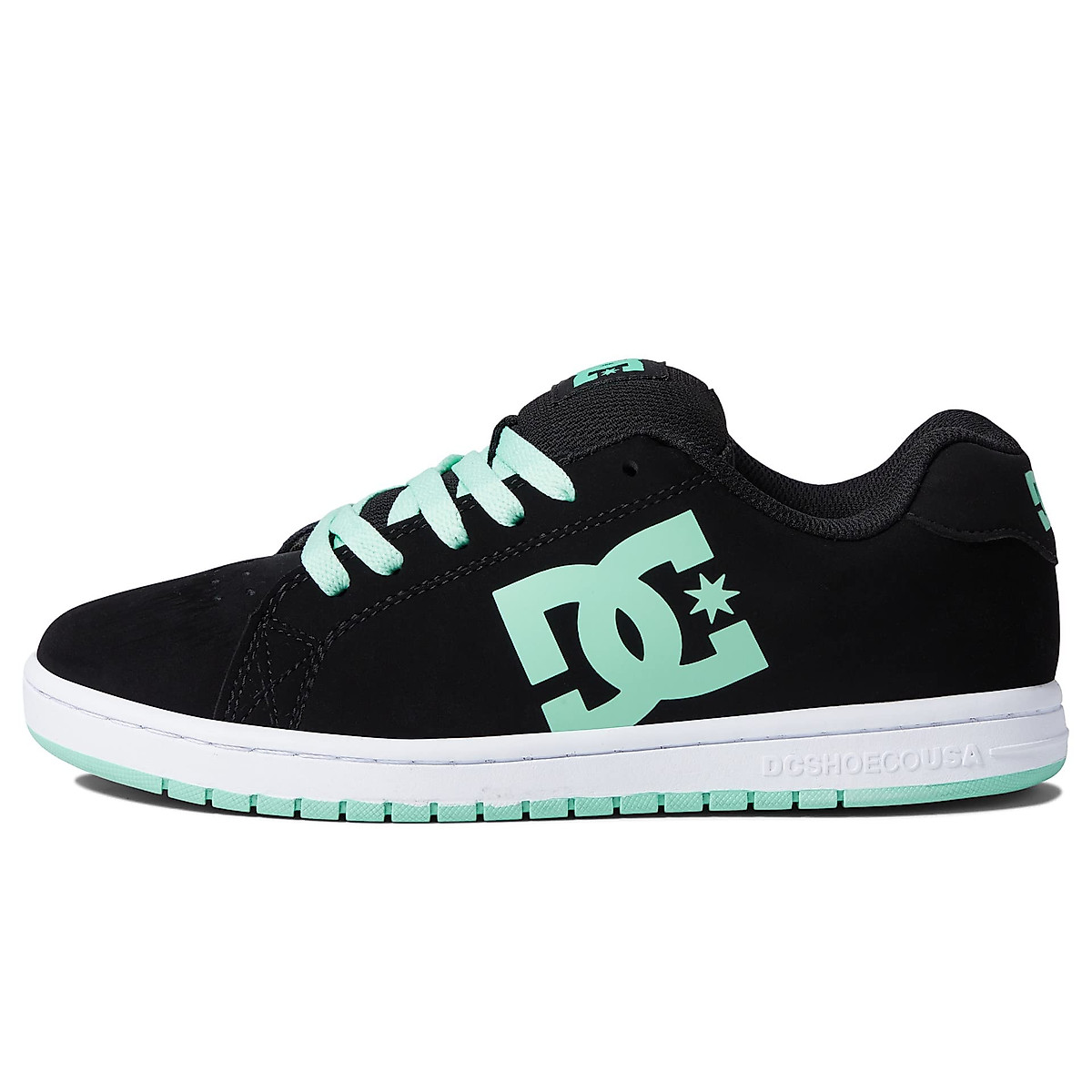 DC Womens Gaveler Casual Low Top Skate Shoes Sneakers Black/Green 8.5 B - Medium