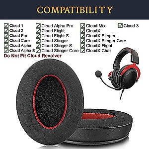 SOULWIT Cooling Gel Replacement Earpads for HyperX Cloud 1/I/2/II/3/III/Pro/Core/Alpha/Alpha S/Flight/Stinger/Mix/CloudX/CloudX Chat, Ear Pads Cushions with Softer High-Density Foam