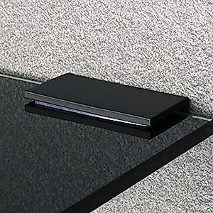 Alise Glass Shelf Brackets 2Pcs, Adjustable Shower Glass Clamps, Heavy Duty Clamp Holder, SUS304 Stainless Steel Brackets for 8-12mm Wood/Glass Shelves and Wall-to-Glass Connection, Matte Black