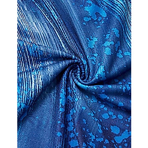 VALOLIA Women's Tops, Womens Summer Tops Womens 3/4 Sleeve Tunic Blouse Tops V Neck Shirts Womens Shirts and Blouses Tunic Tops for Women Loose Fit Tops for Women Tummy Coverage Starry Blue XX-Large