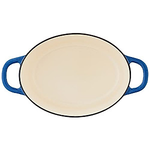 Crock Pot Artisan Enameled Cast Iron 7-Quart Oval Dutch Oven, Sapphire Blue -