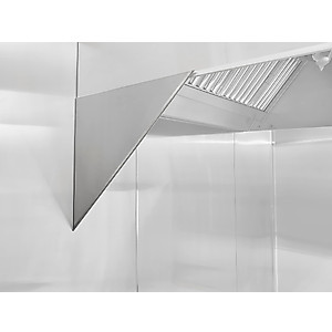 HOODMART 48” x 84” Metal Wall Panels, Set of 2 - High Quality Stainless Steel Sheet with Seam & End Caps, Back Splash Guard for Food Trucks, Restaurants, and Trailers