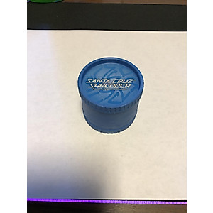 Santa Cruz Shredder Grinder for Herbs Knurled Top for Stronger Grip 3-Piece 2.2" (Blue)