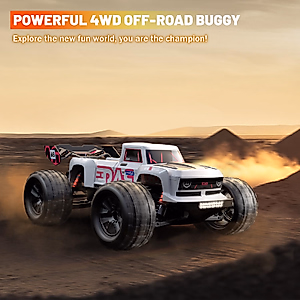 SupKonXi Remote Control Car S911, High Performance 1:16 2.4Ghz Remote Control Truck, 40KPH High-Speed RC Cars Waterproof All Terrains 4WD Off-Road RC Truck Crawler with 2 Rechargeable Batteries