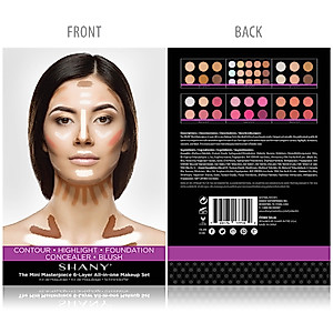 SHANY The Mini Masterpiece 6 Layers Foundation, Concealer, Camouflage, Contour, Blush Palette