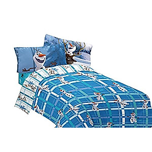 Disney Frozen Olaf Build a Snowman 72" x 86" Microfiber Comforter, Twin/Full