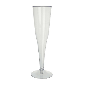 24 Pc Plastic Champagne Flutes Disposable Wine Glasses Mimosa Cups Wedding 6oz Clear Glassware Beverage Events Shatterproof Toasting Catering Holidays Thanksgiving Drinkware Drinking Dish Tableware