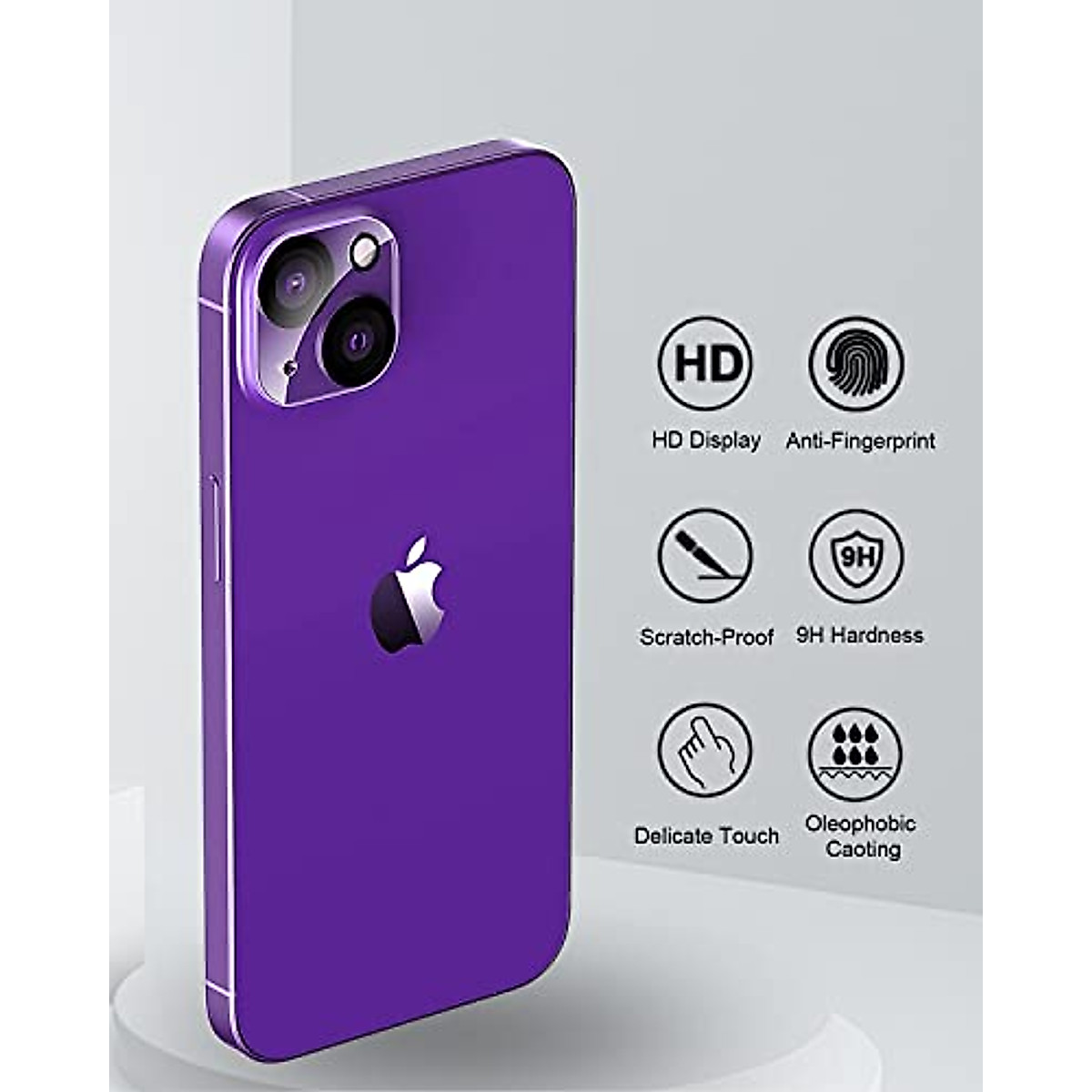 POROLIR [3 Pack Compatible for iPhone 14 Plus ＆ iPhone 14 Camera Lens Protector 9H Tempered Glass, Anti-Scratch, Ultra HD, Case Friendly Camera Covers for iPhone 14 6.1" and iPhone 14 Plus 6.7"